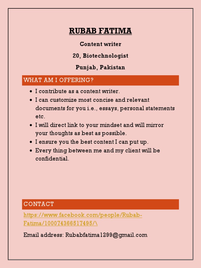 Rubab Fatima Portfolio | PDF