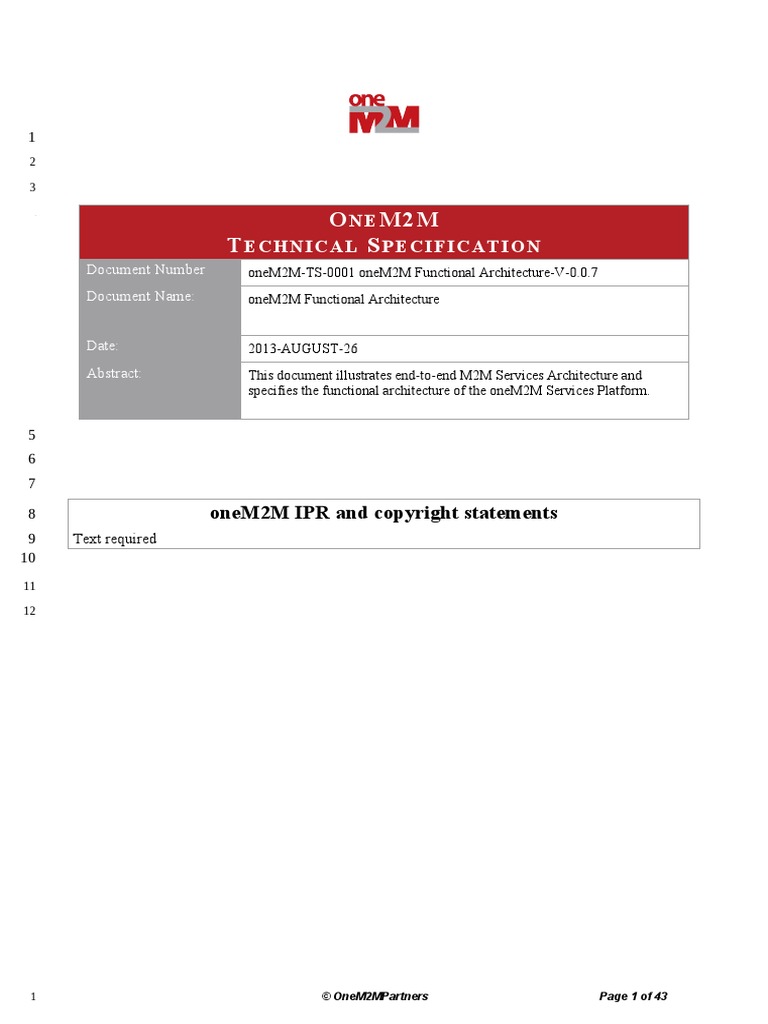 oneM2M-TS-0001-oneM2M-Functional-Architecture-V0.0.7 (RM) | PDF | Node ...