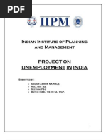 Project About Unemployment in India | PDF | Social Science | Unemployment
