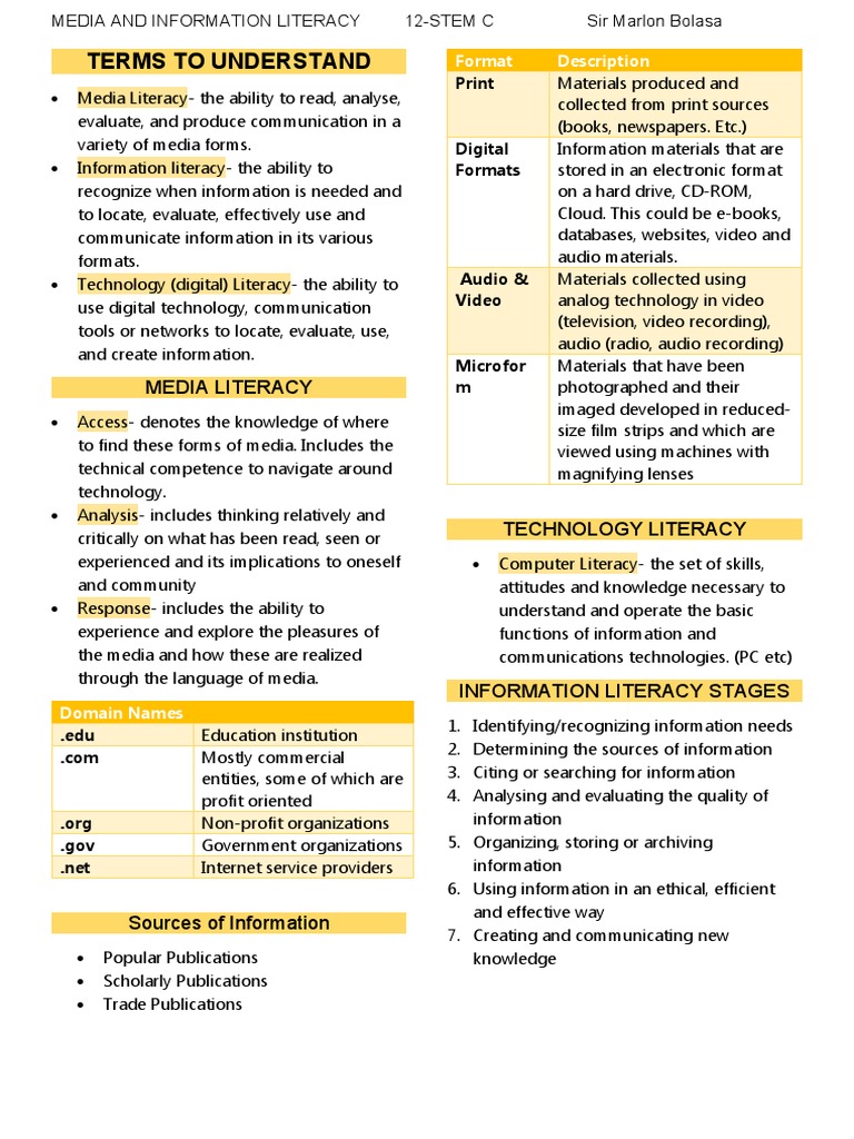 Mil Notes | PDF | Information | Media (Communication)