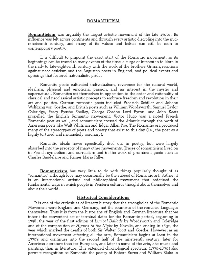 Romanticism | PDF | Romanticism | Poetry