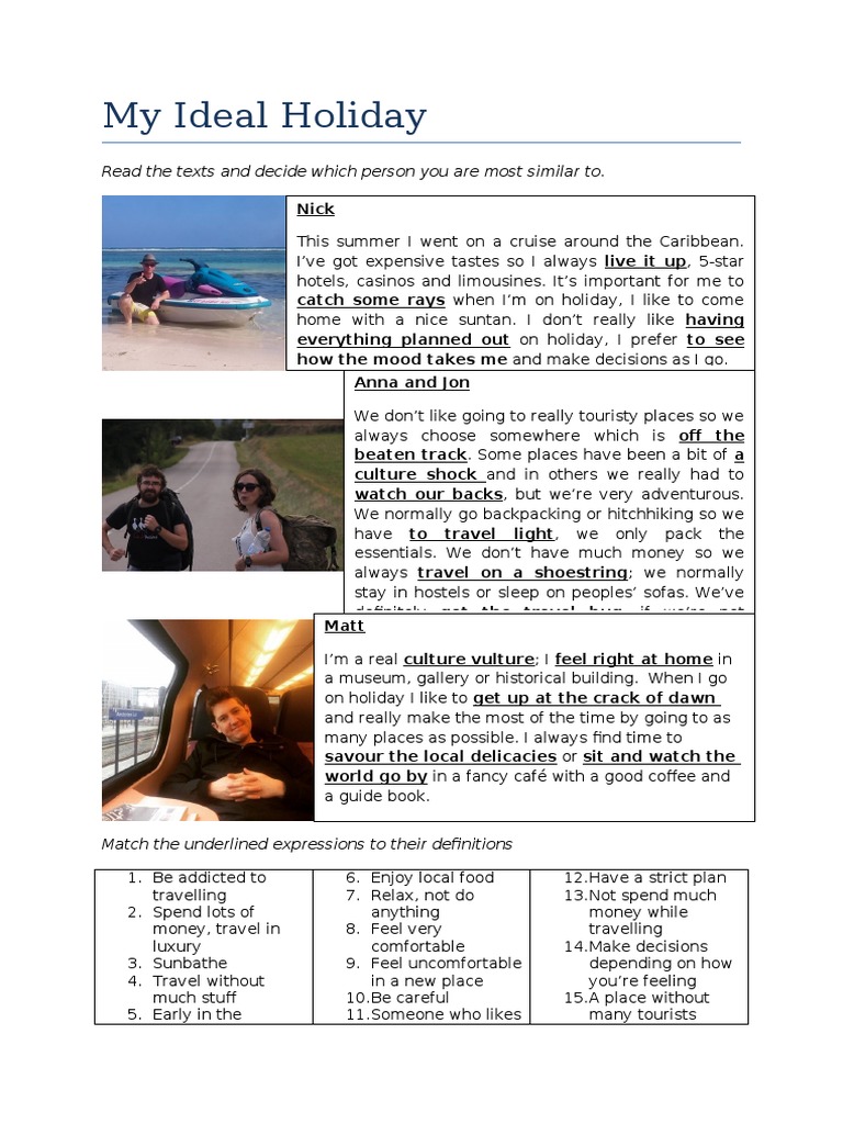My Ideal Holiday | PDF