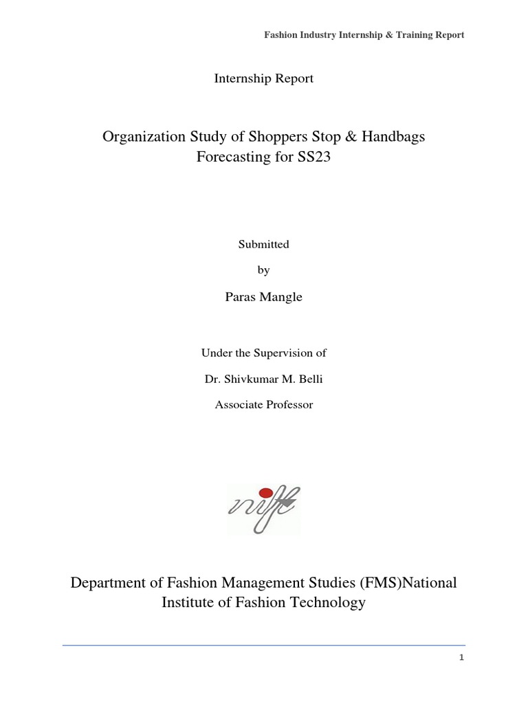 Shoppers Stop Report | PDF | Retail | Marketing