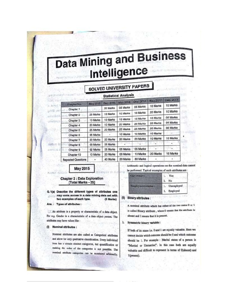BI & Data Mining Exam | PDF