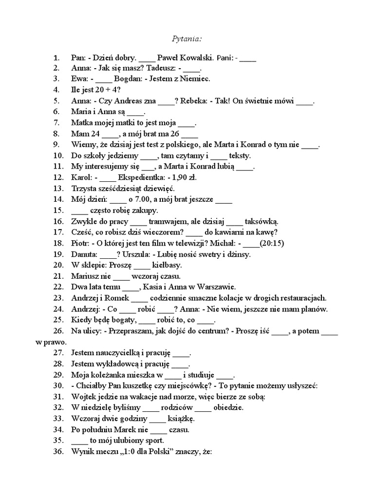 ВД Пол с ка мова Питання Pdf