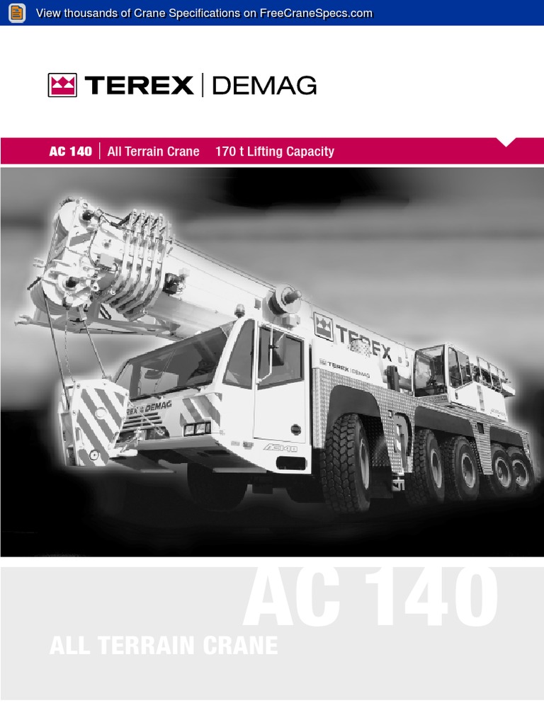 Terex Demag AC 140 | PDF | Crane (Machine) | Axle