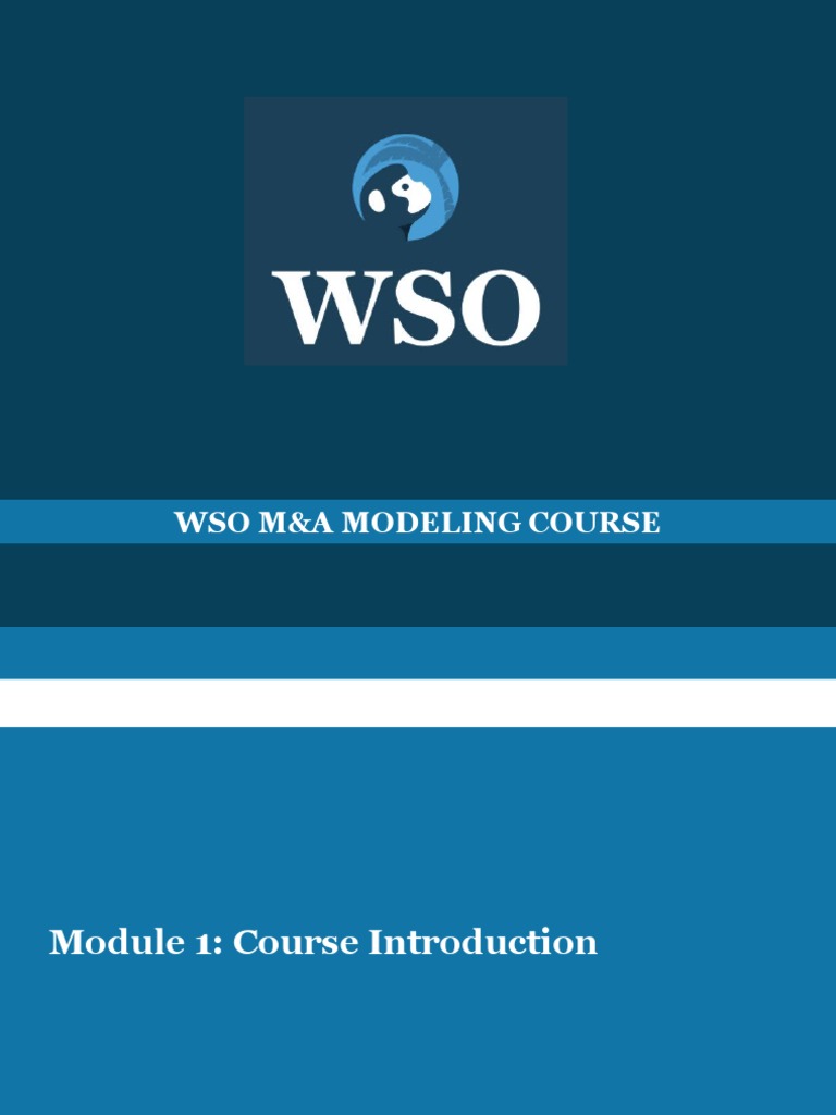 WSO M&a Modeling Course - VF | PDF