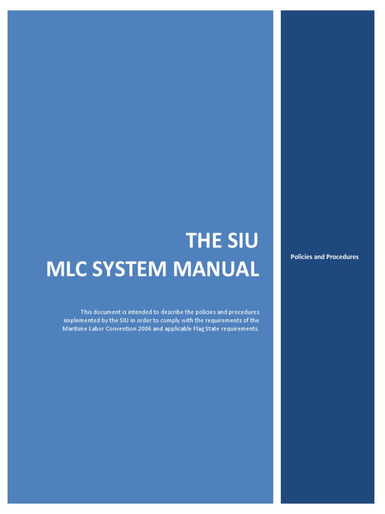 The Siu MLC SYSTEM MANUAL | PDF | Employment | Audit