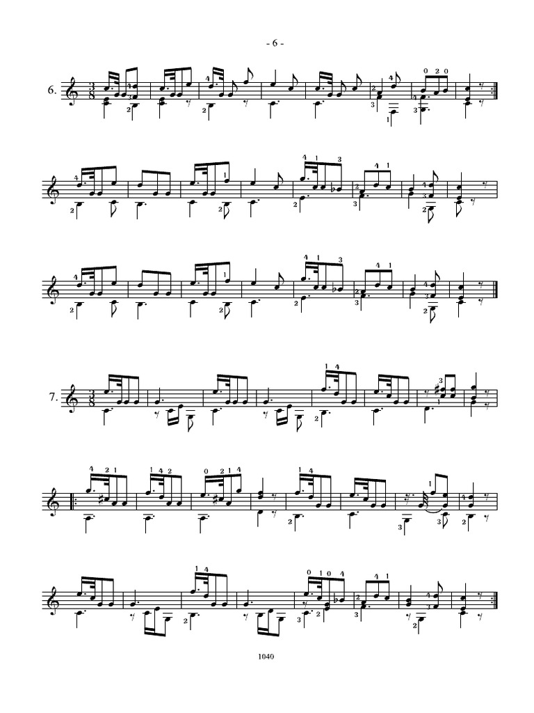 Dionisio Aguado, Lesson No. 7-8 | PDF