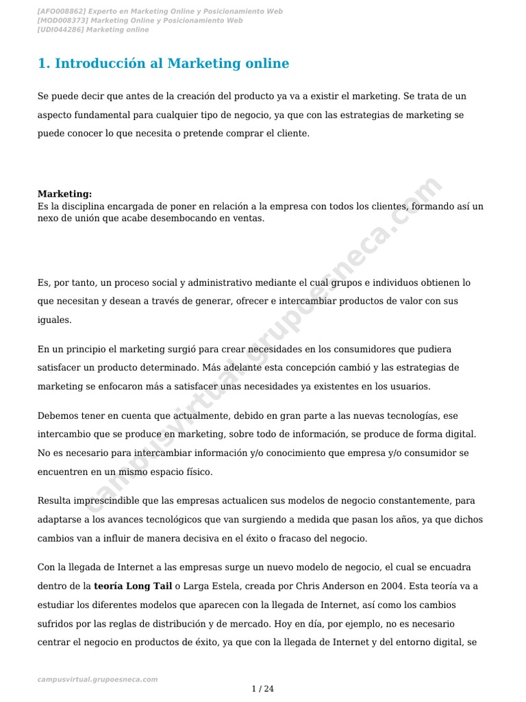 1-Marketing Online | PDF | Marketing | Publicidad digital