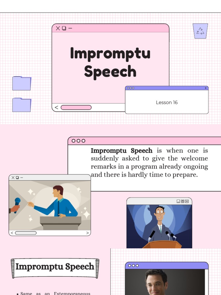 Impromptu Speech | PDF | Career & Growth