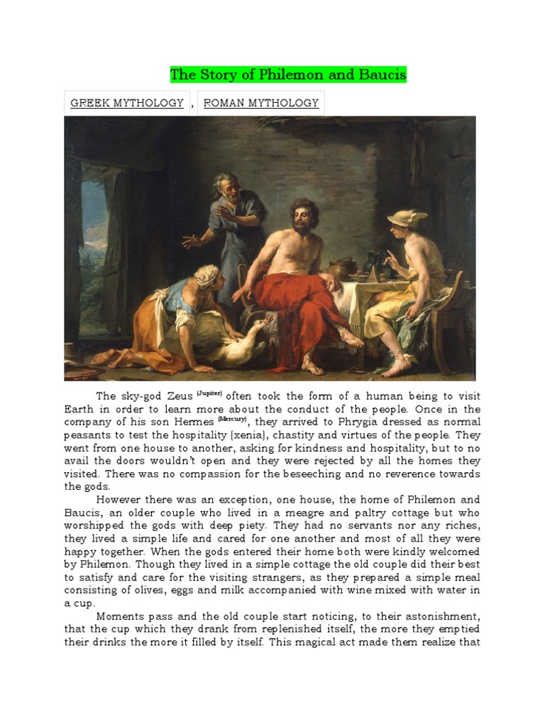 Story of Philemon and Baucis | PDF