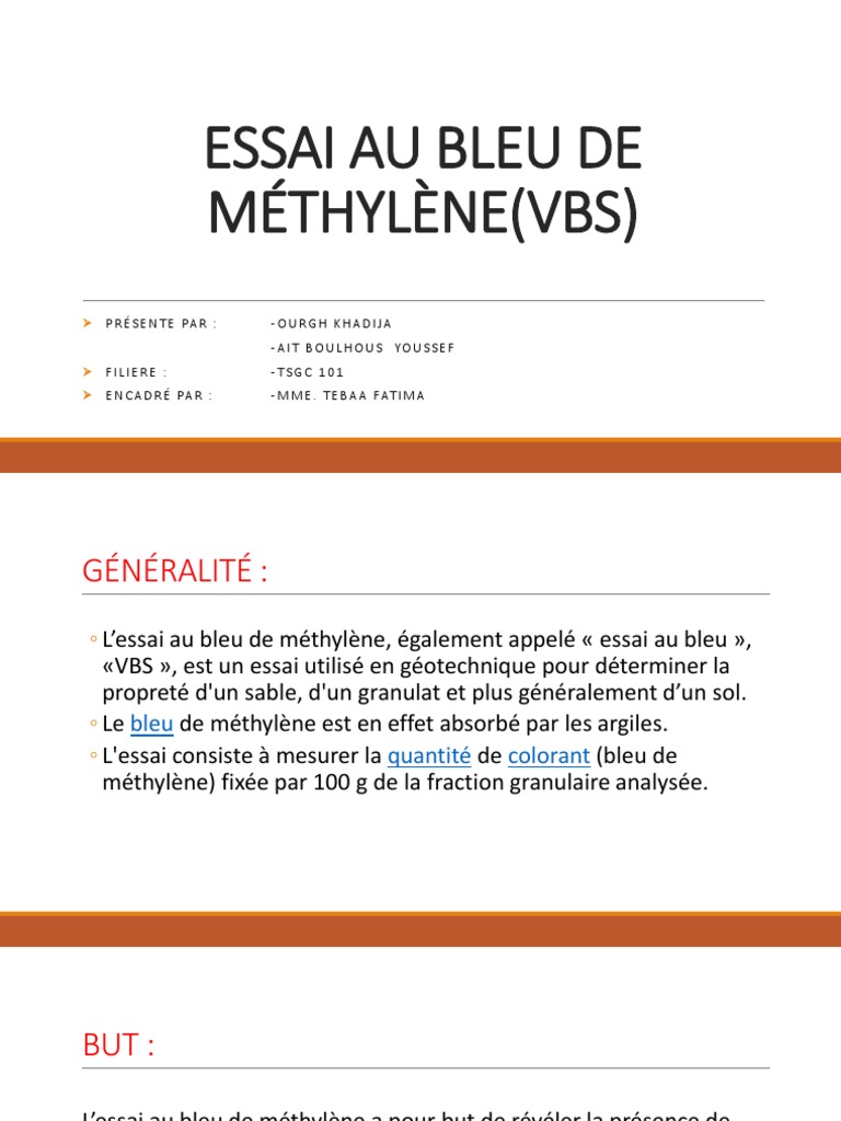 Essai Au Bleu de Méthylène | PDF | Sciences et mathématiques