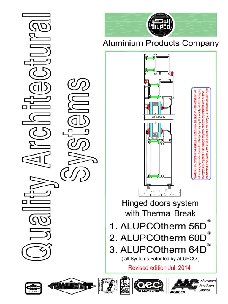 21-ALUPCOtherm 56D - 60D - 64D Hinge Doors System | PDF