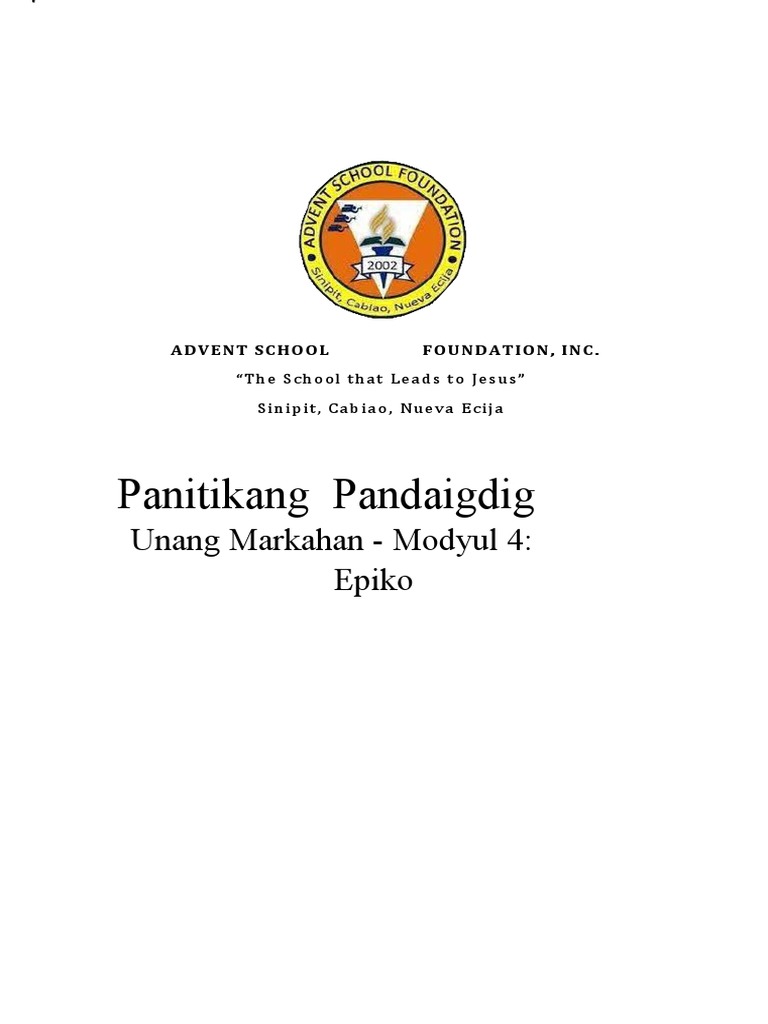 Filipino 10 EPIKO | PDF
