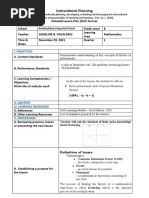 DLP Math 8 Quarter 1 | PDF | Factorization | Lesson Plan