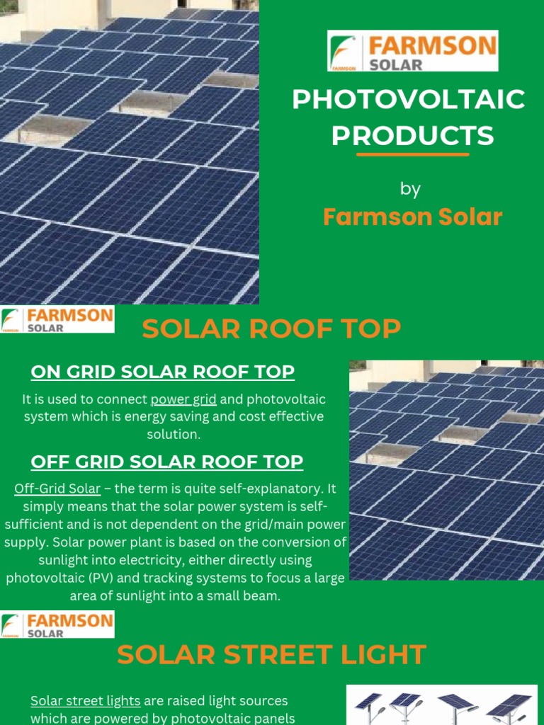 Photovoltaic Products | PDF | Technology & Engineering