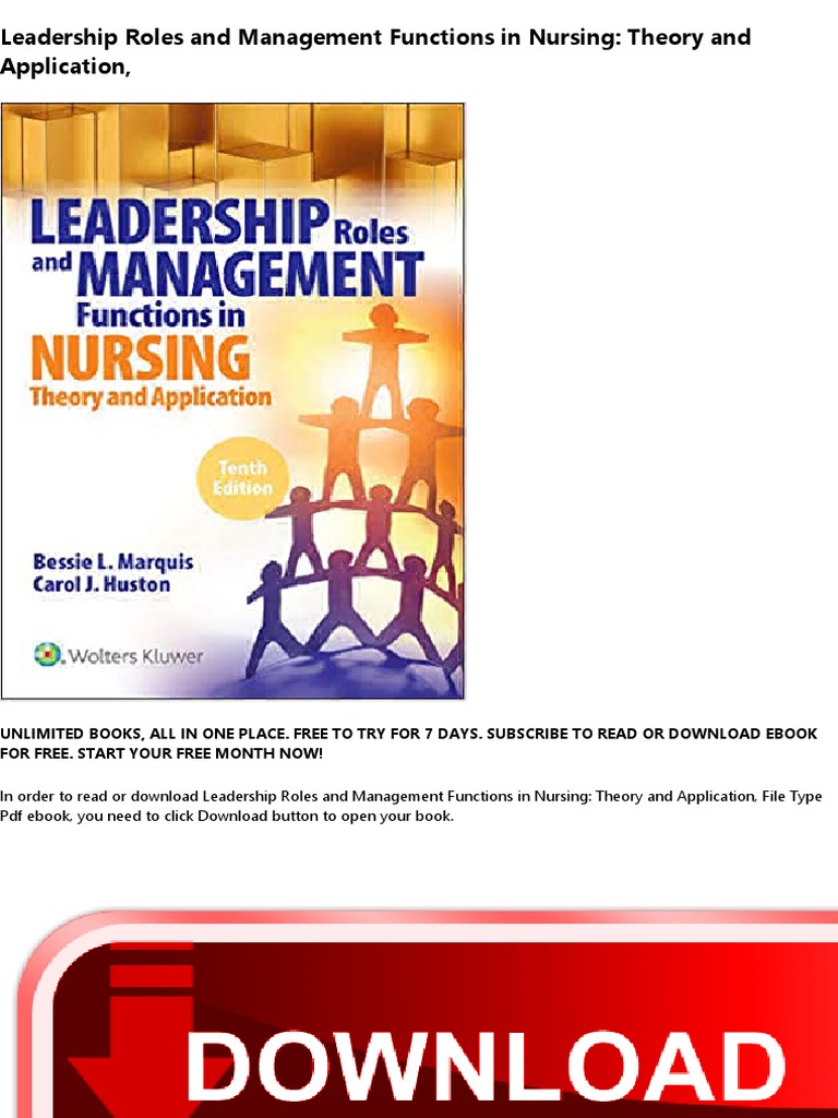 Leadership Roles and Management Functions in Nursing Theory and ...