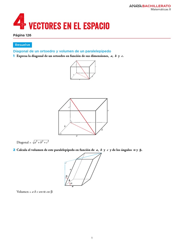 4 Vectores en El Espacio | PDF | Vector Euclidiano | Ortogonalidad
