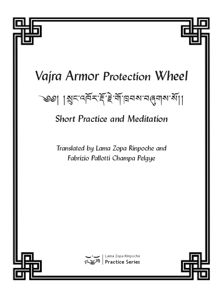 1 Vajra Armor Protection Wheel A5 | PDF | Thought | Mantra