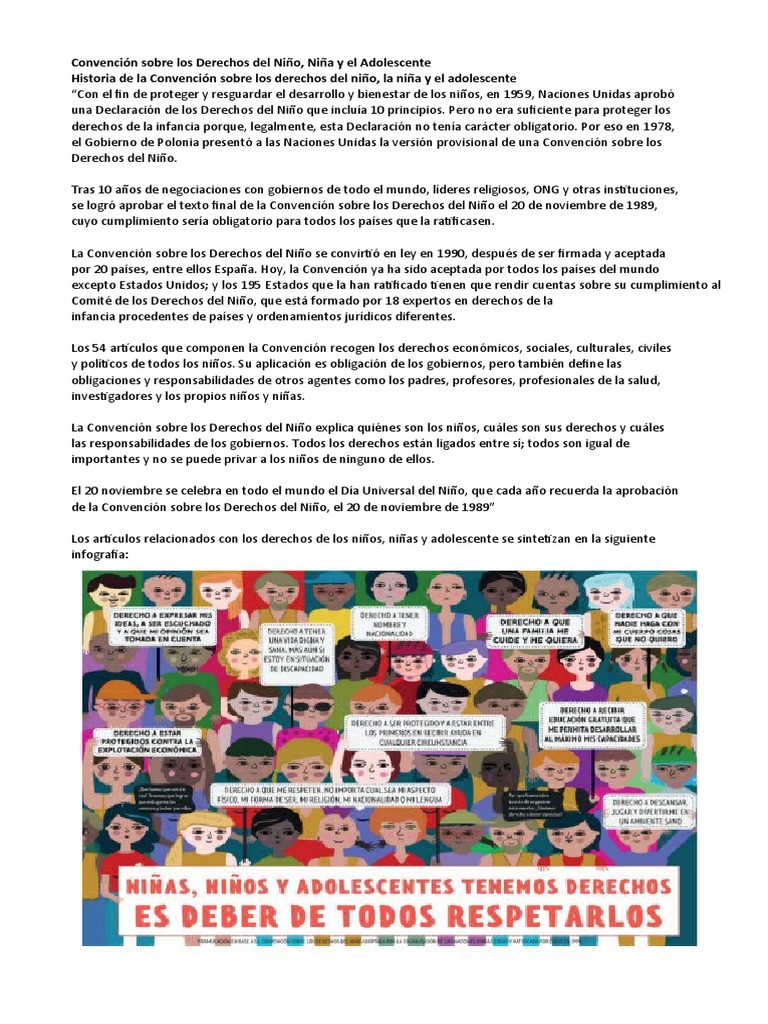 Convención Sobre Los Derechos Del Niño | PDF | Derechos de los niños ...