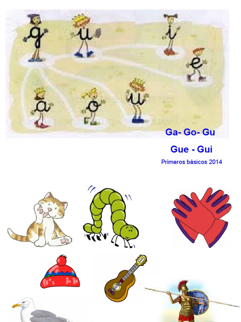 Sonidos de la Letra G: Ga, Go, Gu, Gue, Gui | PDF | Artes del Lenguaje ...