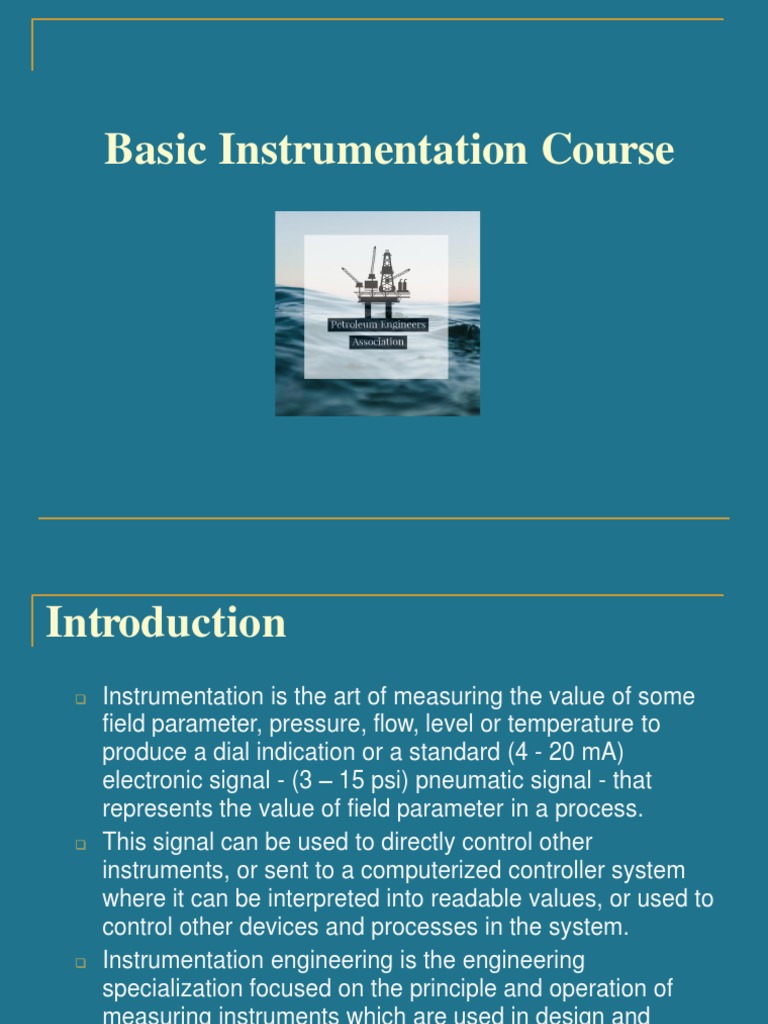 Basic Instrumentation Engineering | PDF | Pressure Measurement | Switch
