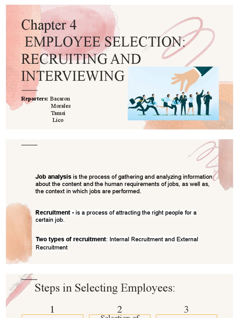 Chapter 4 EMPLOYEE SELECTION - RECRUITING AND INTERVIEWING. FINAL | PDF | Career & Growth