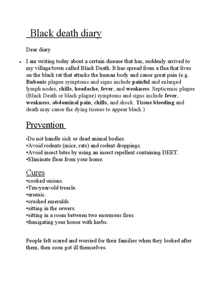 Black Death Diary | PDF