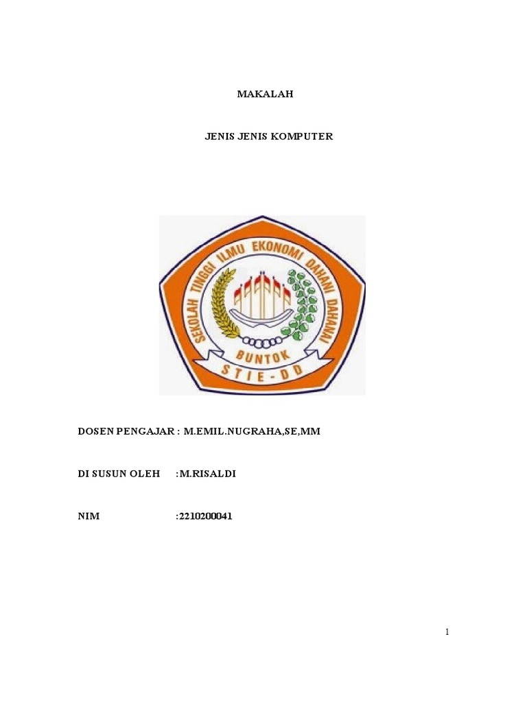 Jenis Komputer M.RISALDI | PDF