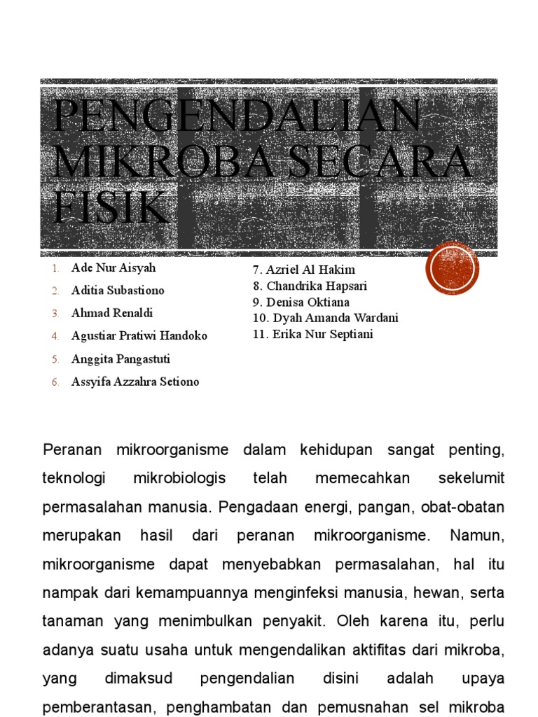 Pengendalian Mikroba Secara Fisik | PDF