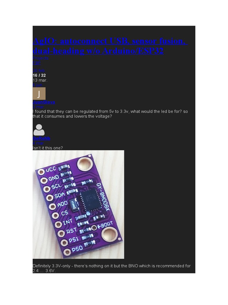 BNO085 Connection Guide for Arduino | PDF
