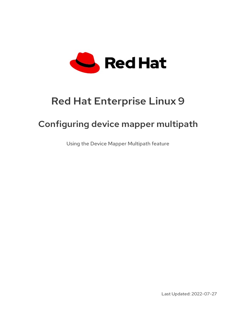 RHEL 9.0 - Configuring Device Mapper Multipath | PDF | Creative Commons License | Computer File