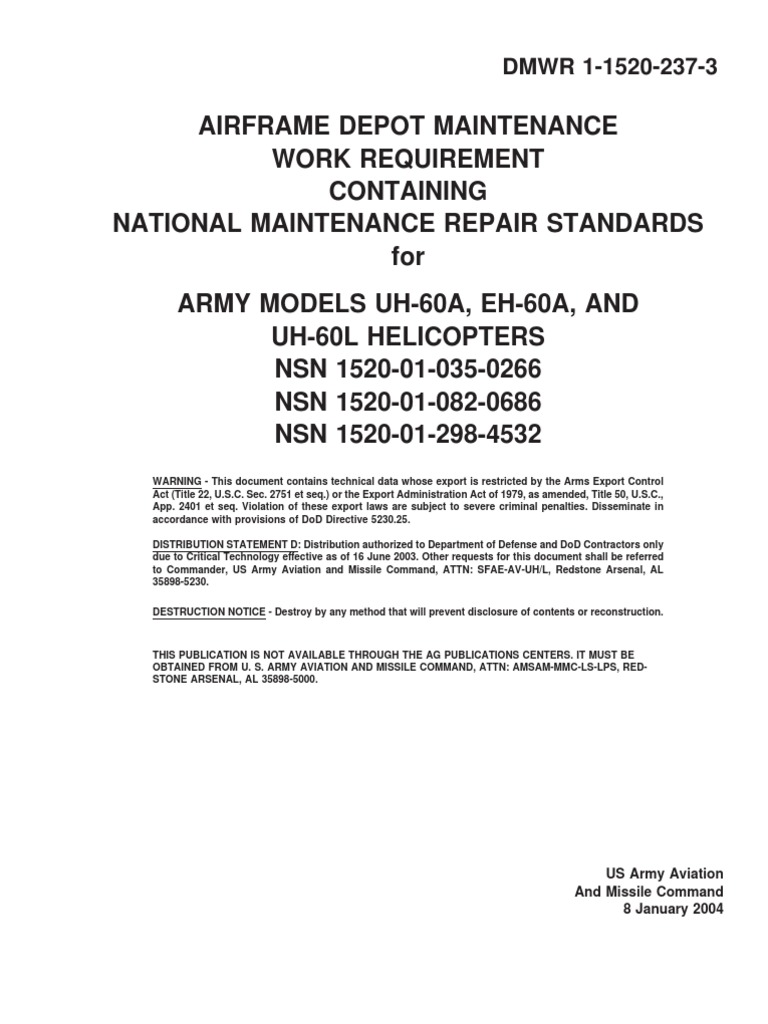 Us Army Helicopter Maintenance | PDF | Sikorsky Uh 60 Black Hawk ...