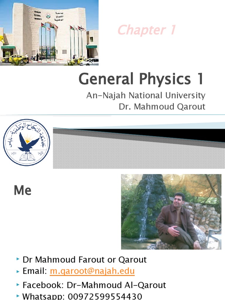 General Physics 1 Chapter 1 | PDF