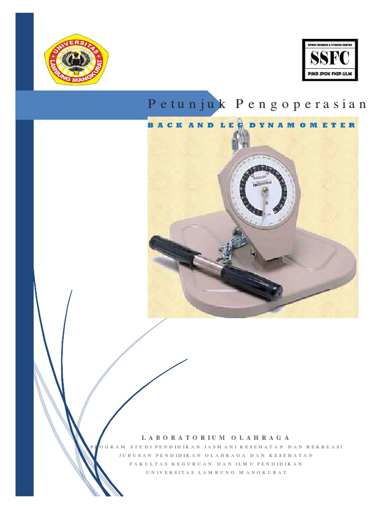 Petunjuk Pengoperasian Back Leg Dynamometer | PDF