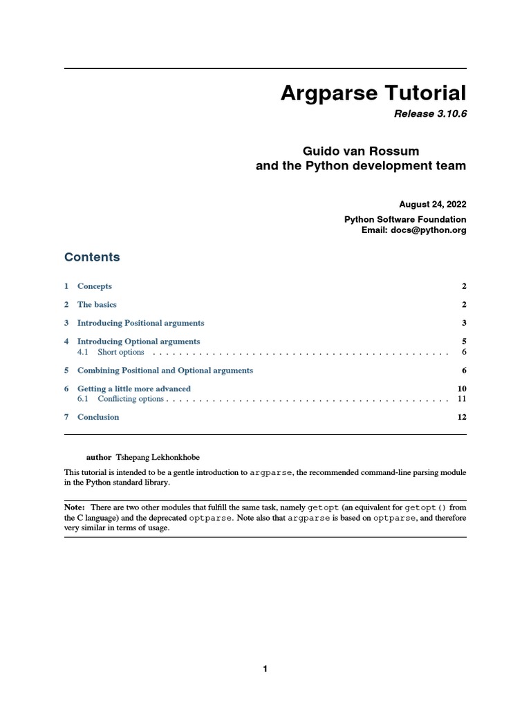 Howto Argparse | PDF | Parameter (Computer Programming) | Computer Science