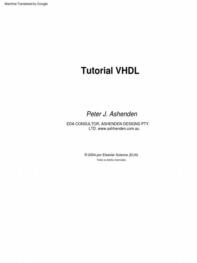 VHDL Tutorial | PDF | VHDL | Processo (informática)
