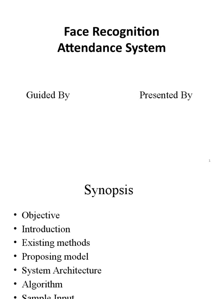 Face Recognition Attendance System | PDF | Cluster Analysis | System