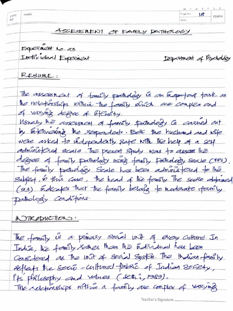 Family Pathology | PDF