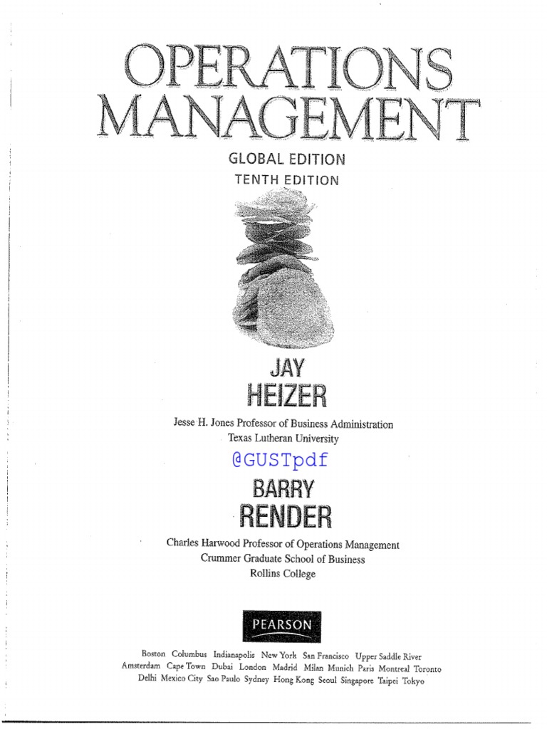 Operations Management (10th Edition) by Jay Heizer & Barry Render (Scanned) | PDF