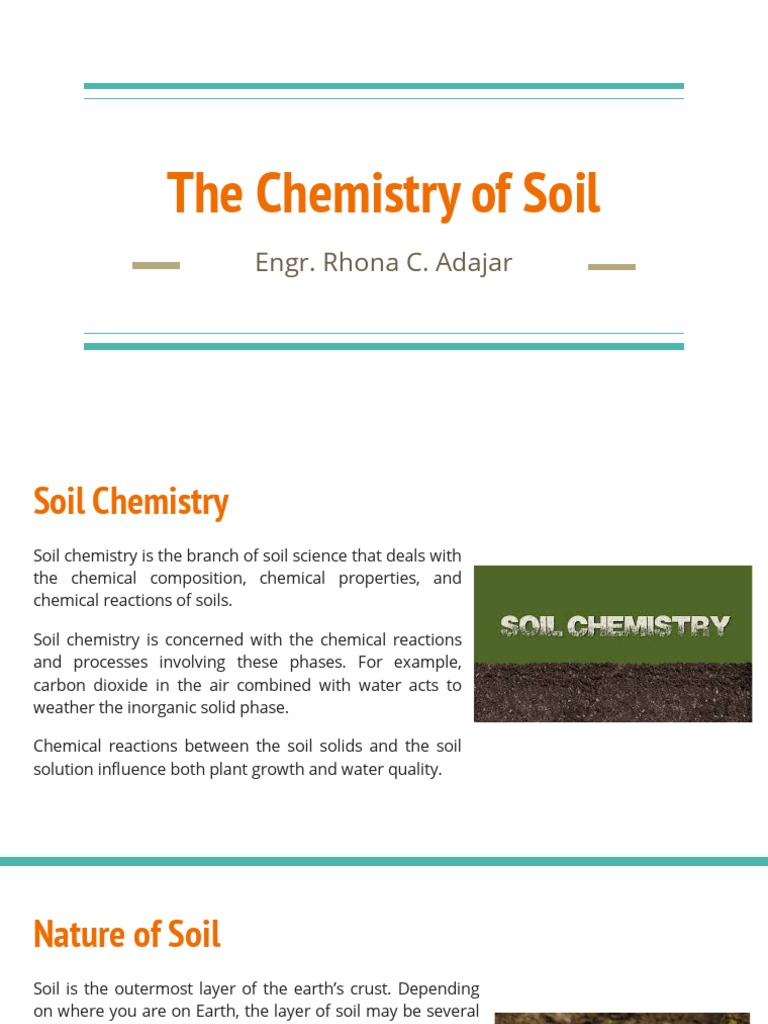 The Chemistry of Soil | Download Free PDF | Soil | Nutrients