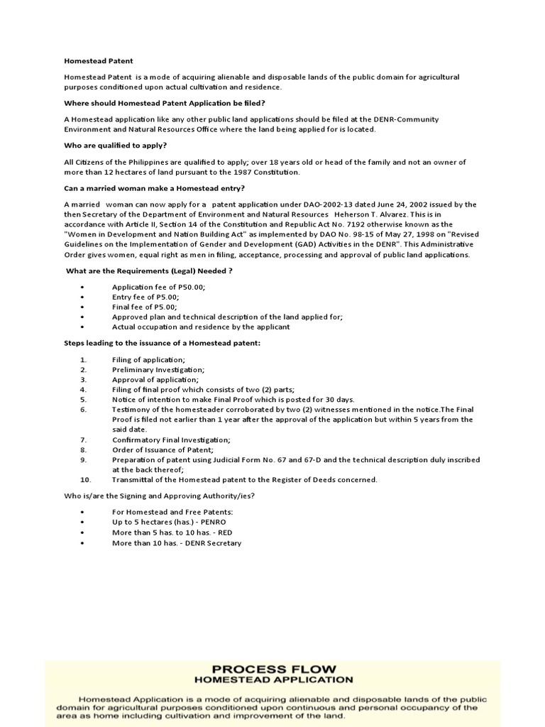 Homestead Patent | PDF | Patent | Public Law