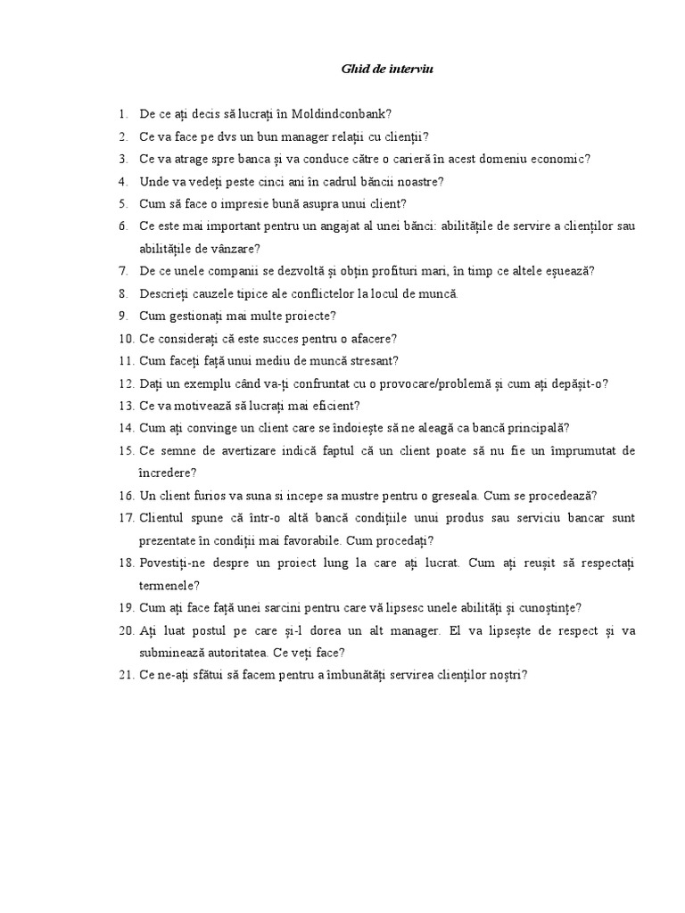 Ghid de Interviu | PDF
