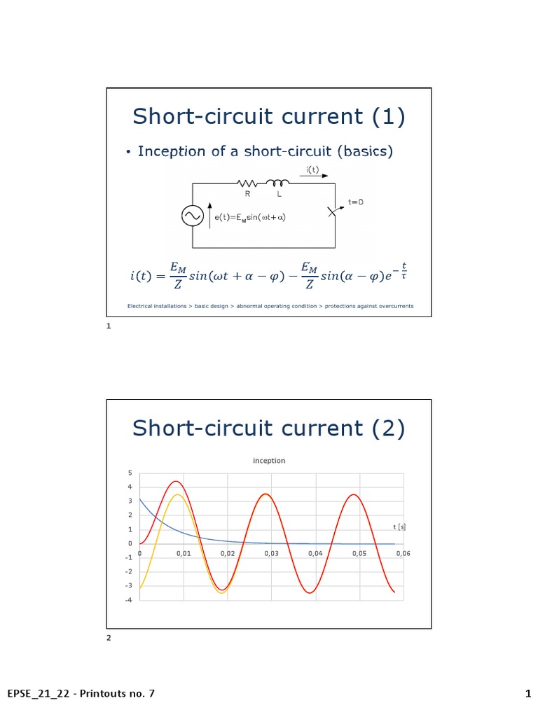 Short-Circuit Current | PDF | Electrical Impedance | Electrical Wiring