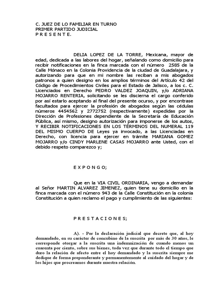 Demanda de Alimentos | PDF