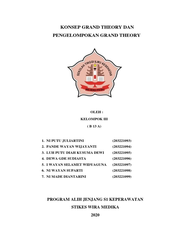 Konsep dan Pengelompokan Grand Theory | PDF