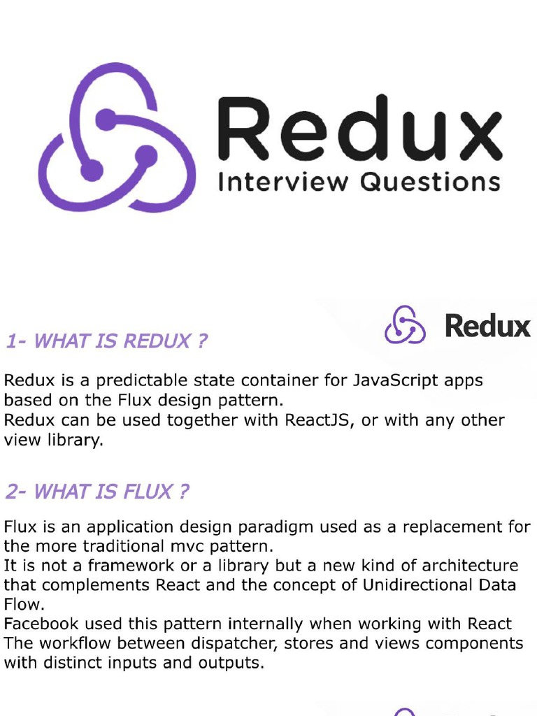 Redux Questions | PDF