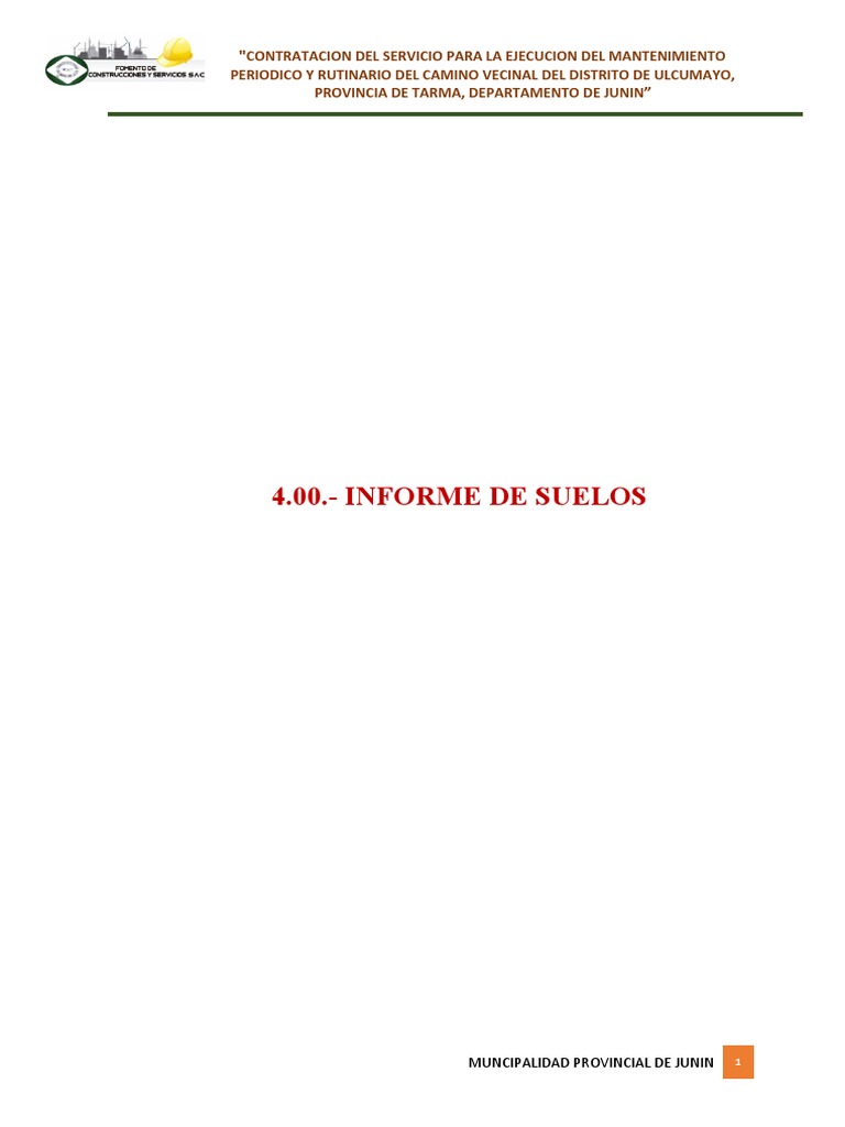 4.0. Informe de Suelos | PDF | Ciencias de la Tierra