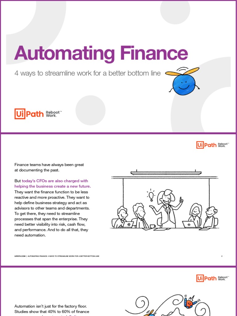 UiPath - 4 Ways To Automating Finance | PDF | Automation | Receipt
